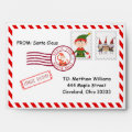 Elf envelope North Pole Santa letter | Zazzle