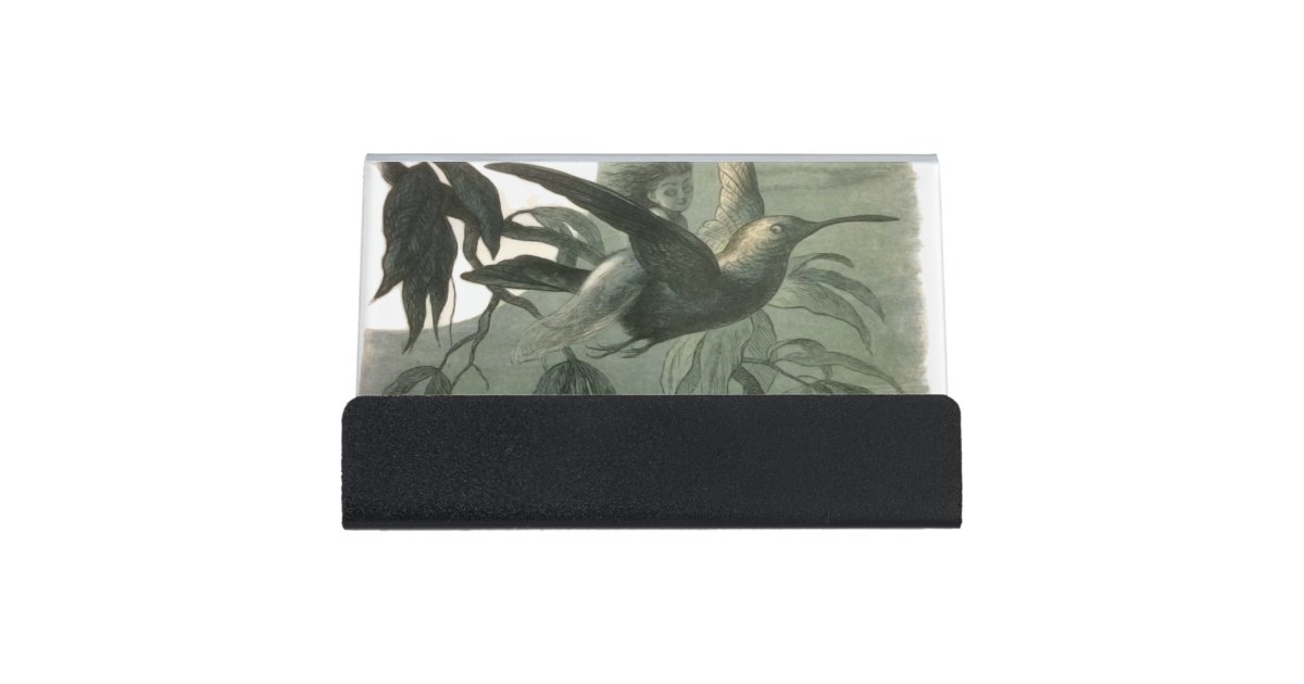 Elf Fairies Elves Moon Night Scene Bird Flying Desk Business Card ...