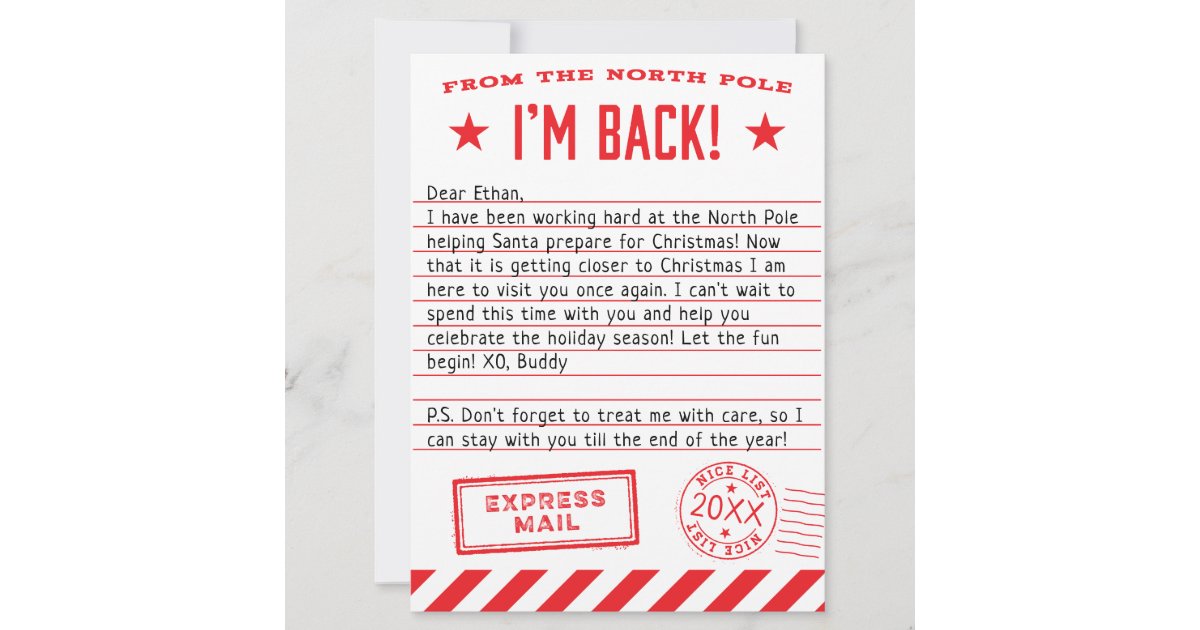 Elf is Back Holiday Card | Zazzle