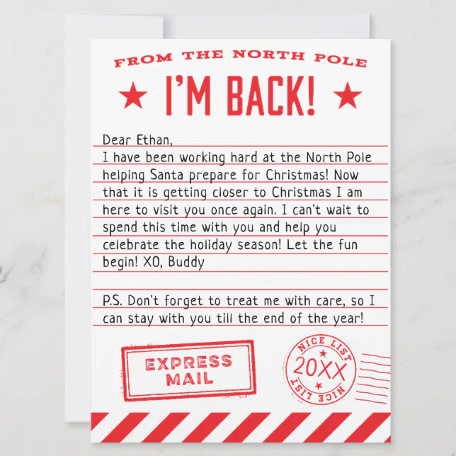 Elf is Back Holiday Card | Zazzle