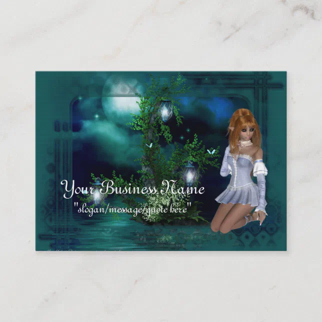 Elf Island Fantasy Business Cards | Zazzle