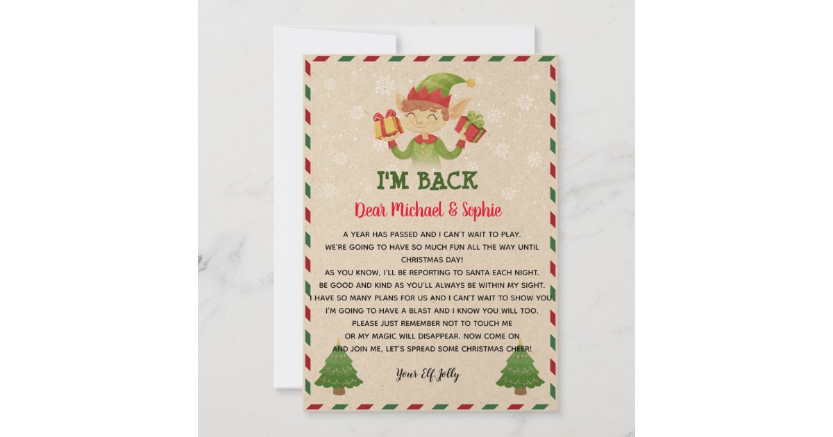 Elf Letter Template | Zazzle
