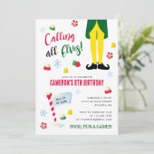 Elf Movie Kids Winter Birthday Invitation | Zazzle