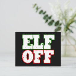 ELF OFF -.png Postcard | Zazzle