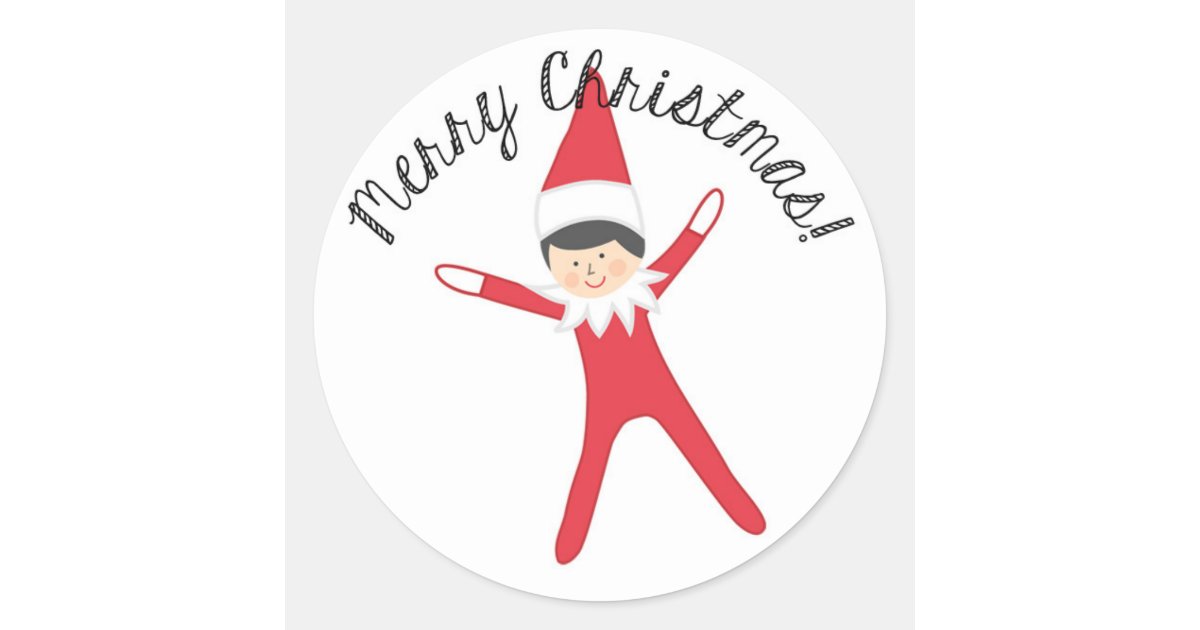 Elf on the Sticker | Zazzle