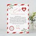 Elf Recovery Notice, Elf Hospital, Elf Sick Note Invitation | Zazzle