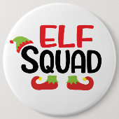 Elf Squad Christmas Button | Zazzle
