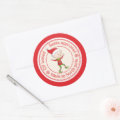 elf tested Santa approved North Pole Classic Round Sticker | Zazzle