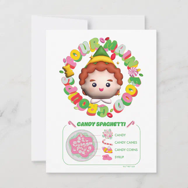 Elf the Movie | Four Main Food Groups Note Card | Zazzle