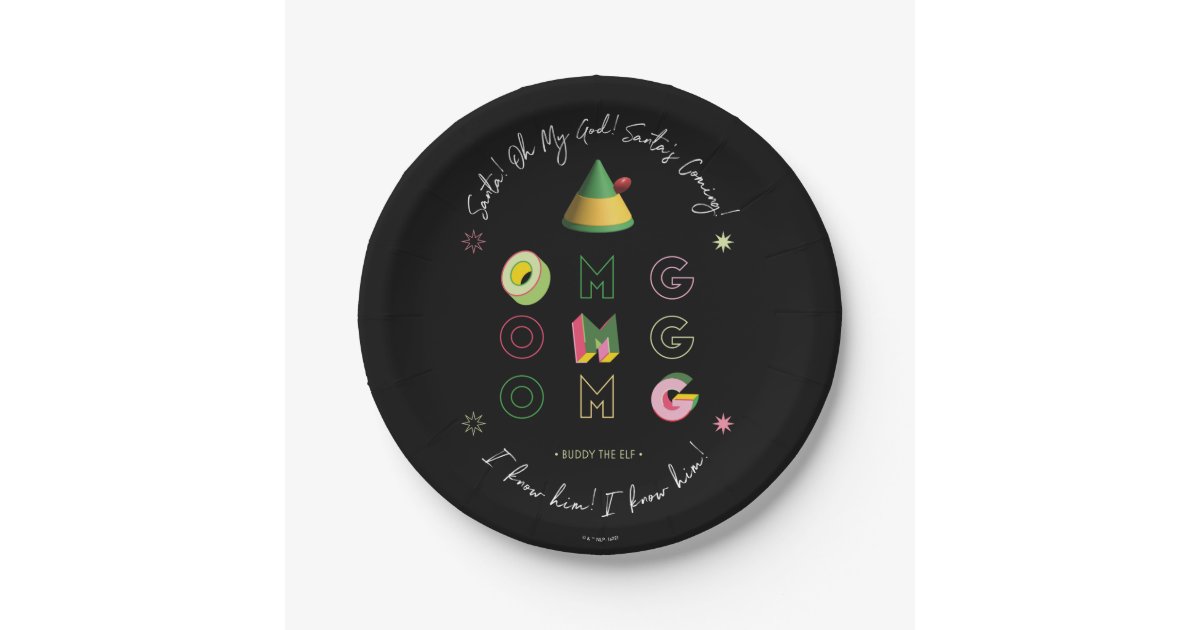 Elf the Movie | Santa OMG Paper Plates | Zazzle
