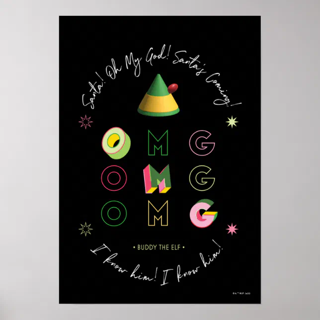 Elf the Movie | Santa OMG Poster | Zazzle