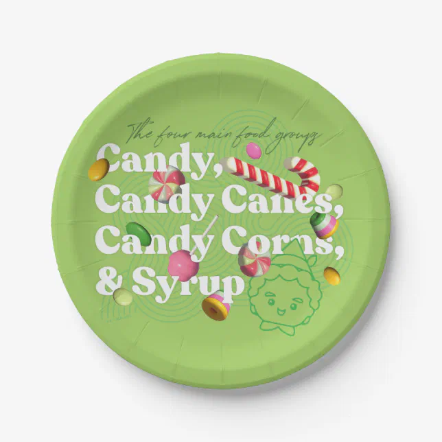Elf the Movie | The Four Main Food Groups Paper Plates | Zazzle