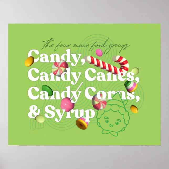 Elf the Movie | The Four Main Food Groups Poster | Zazzle