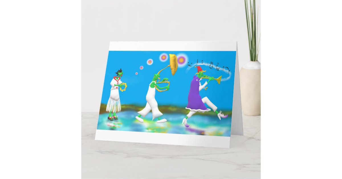 Elfin Marching Band Thank You Card | Zazzle