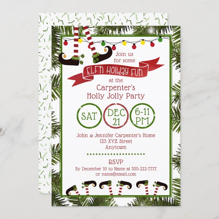 ELF'n Holiday Fun - Party Invitation | Zazzle.com