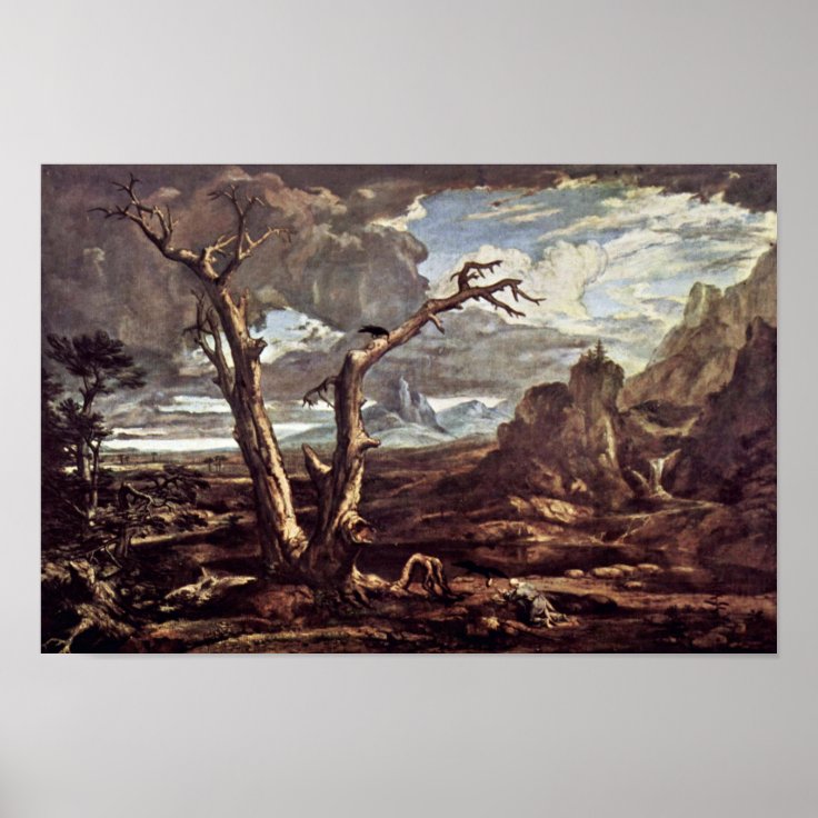 Elijah In The Desert By Washington Allston Poster | Zazzle