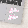Elisa Decorative Name in Pink x2 Sticker | Zazzle
