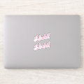 Elisabeth name in pretty pink cursive lettering x2 sticker | Zazzle