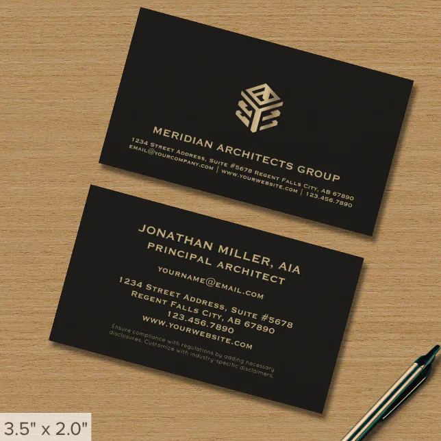 Elite Architect Business Card | Zazzle