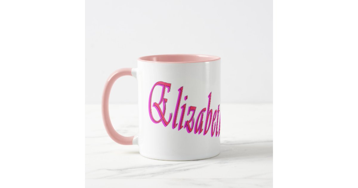 Elizabeth Girls Name Logo, Mug | Zazzle