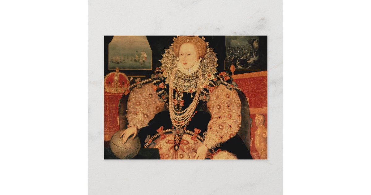 Elizabeth I, Armada portrait, c.1588 Postcard | Zazzle