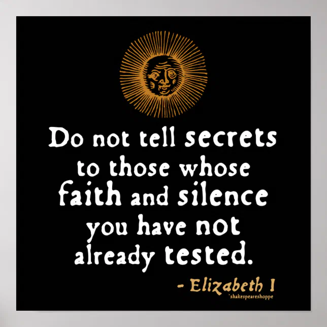 Elizabeth I Quote on Trust Poster | Zazzle