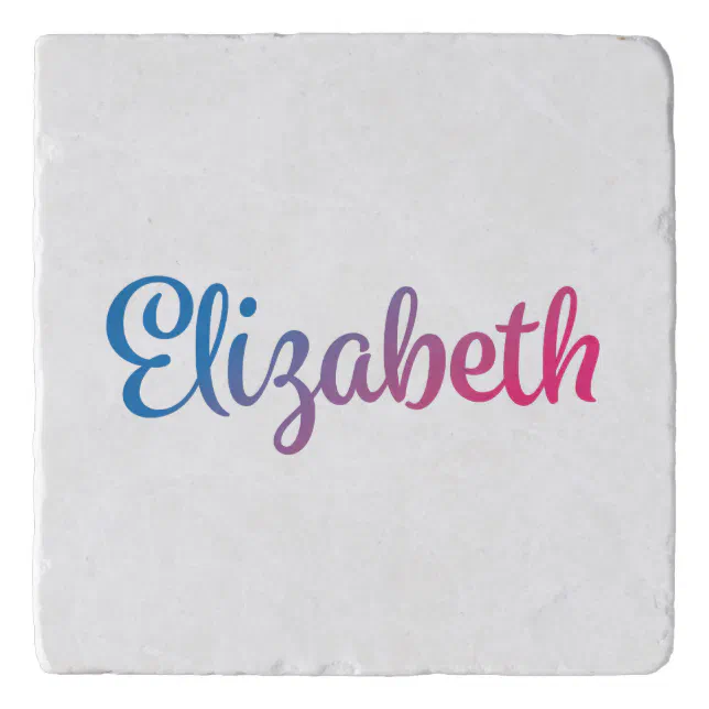Elizabeth Stylish Cursive Trivet | Zazzle