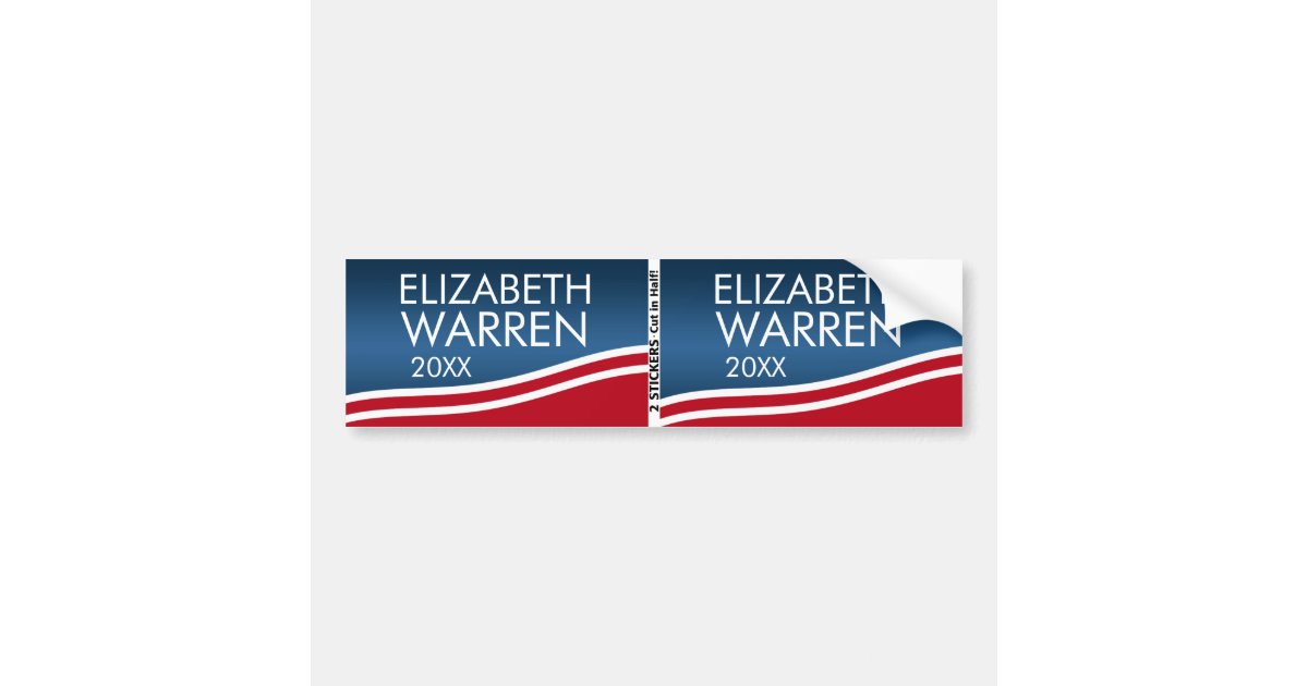 Elizabeth Warren 2024 BOGO Bumper Sticker | Zazzle