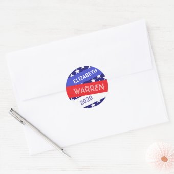 Elizabeth Warren for President 2020 Classic Round Sticker | Zazzle