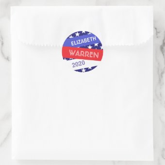 Elizabeth Warren for President 2020 Classic Round Sticker | Zazzle