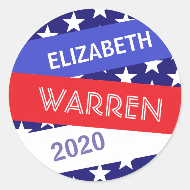 Elizabeth Warren for President 2020 Classic Round Sticker | Zazzle