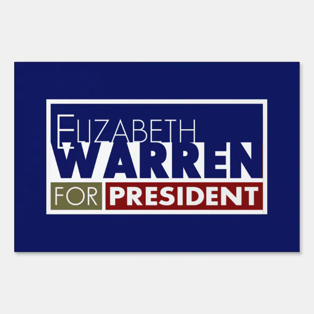 Elizabeth Warren for President V1 Yard Sign | Zazzle