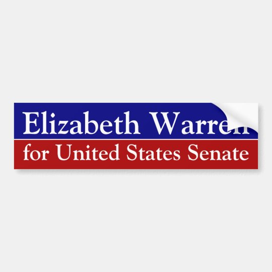 Elizabeth Warren for Senate Bumper Sticker | Zazzle.com