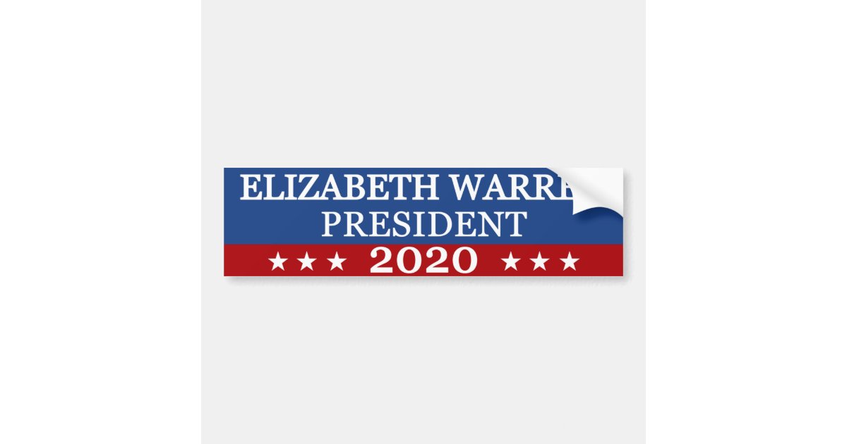Elizabeth Warren President 2020 Bumper Sticker | Zazzle.com