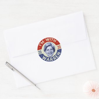 Elizabeth Warren President 2020 Democrat Pic Retro Classic Round ...