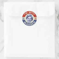 Elizabeth Warren President 2020 Democrat Pic Retro Classic Round ...