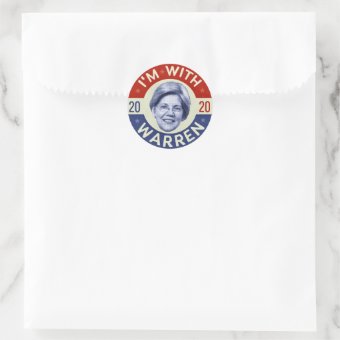 Elizabeth Warren President 2020 Democrat Pic Retro Classic Round ...