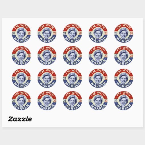 Elizabeth Warren President 2020 Democrat Pic Retro Classic Round ...