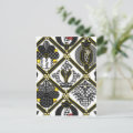 Elizabethan Blackwork tile Postcard | Zazzle