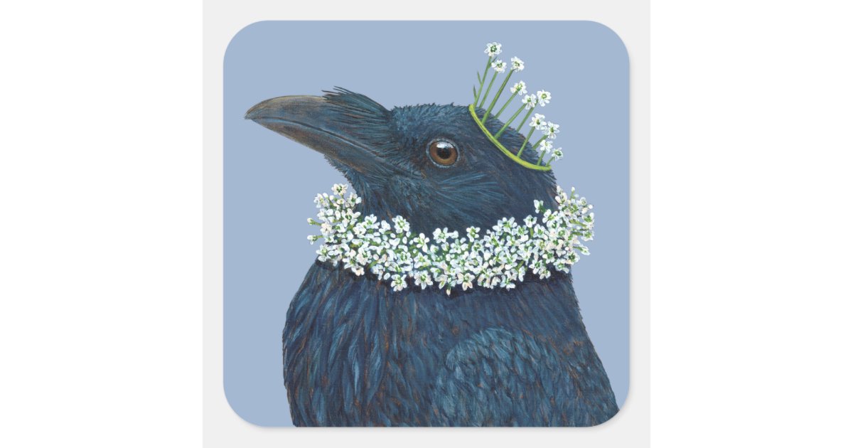 Elizabethan Raven stickers | Zazzle