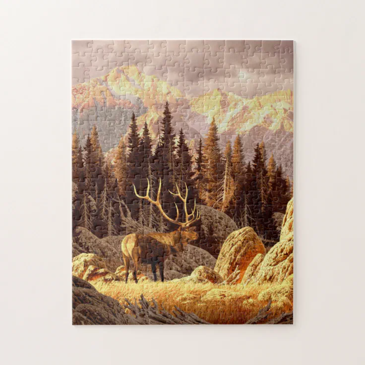 Elk Bull Jigsaw Puzzle | Zazzle