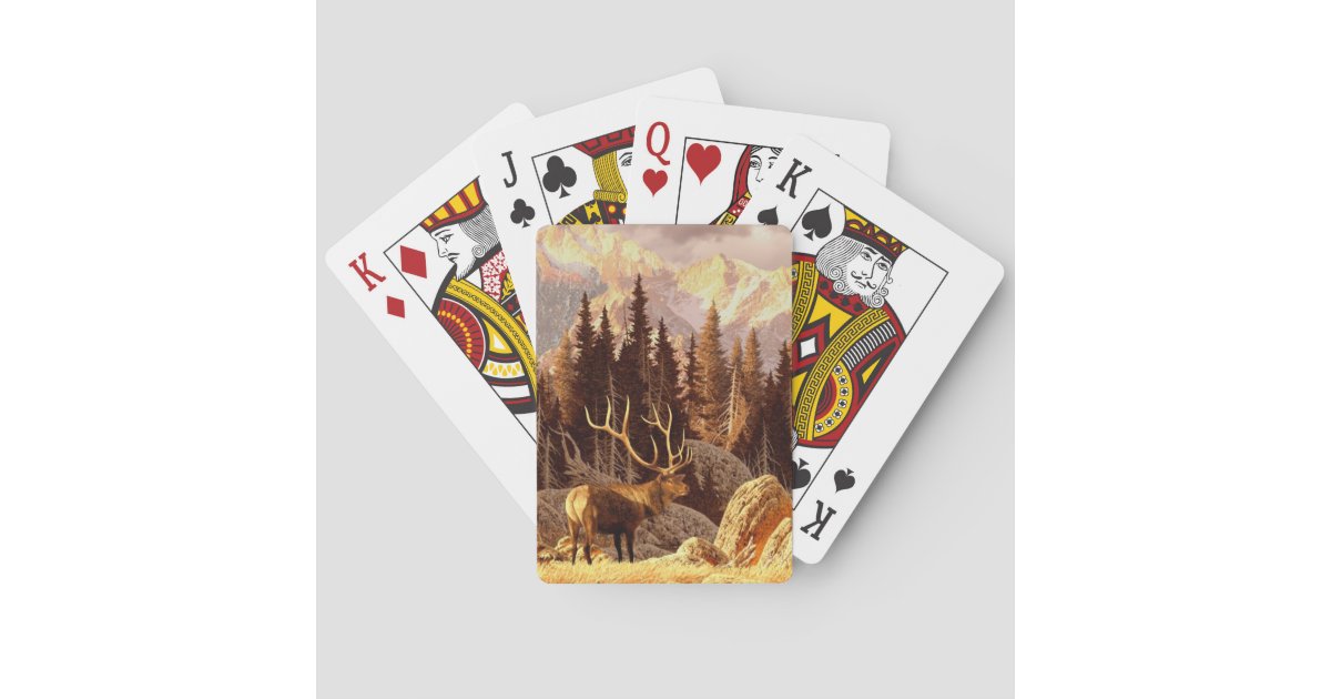 Elk Bull Poker Cards | Zazzle