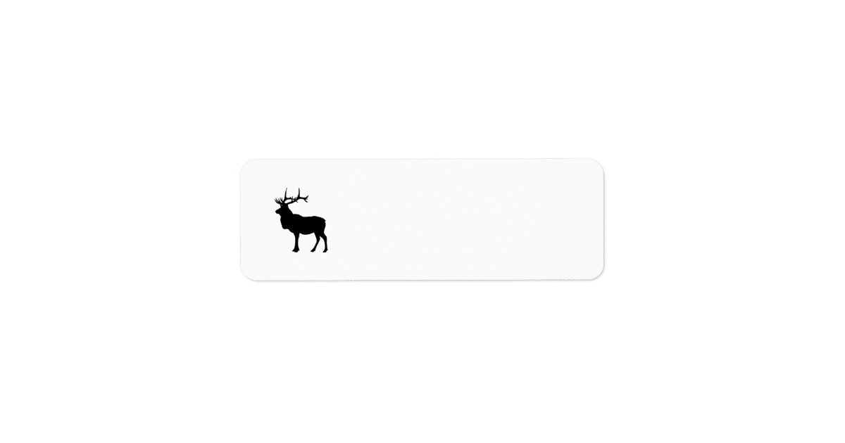 Elk Silhouette Label | Zazzle