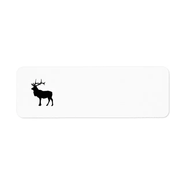 Elk Silhouette Label | Zazzle