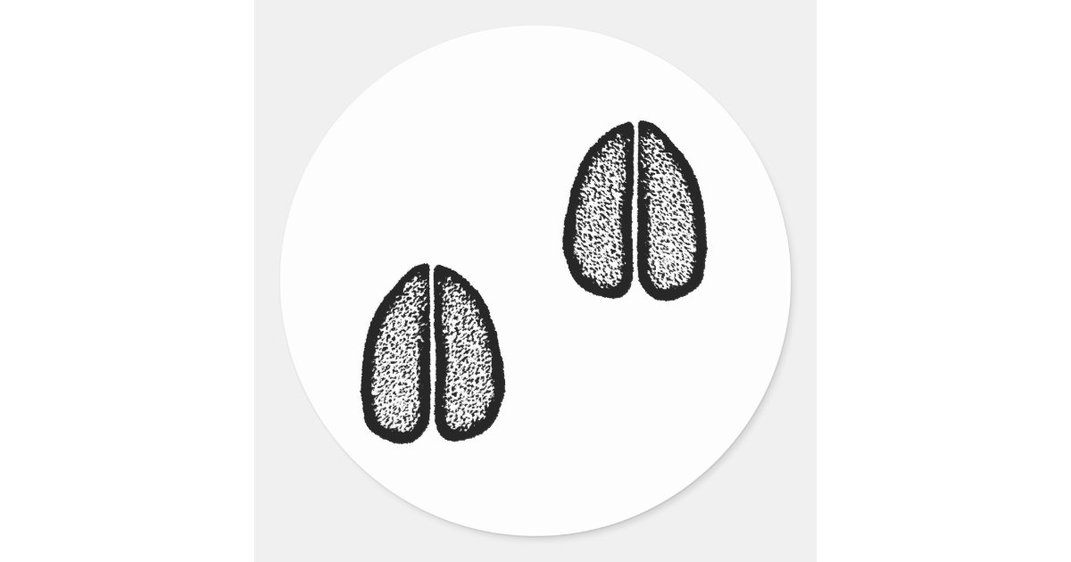 Elk Tracks Logo Classic Round Sticker | Zazzle