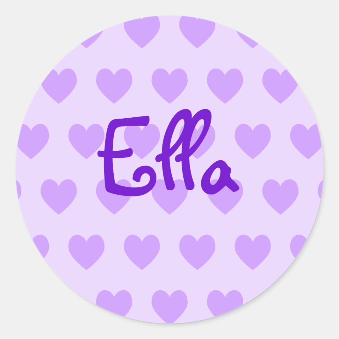 Ella in Purple Classic Round Sticker | Zazzle