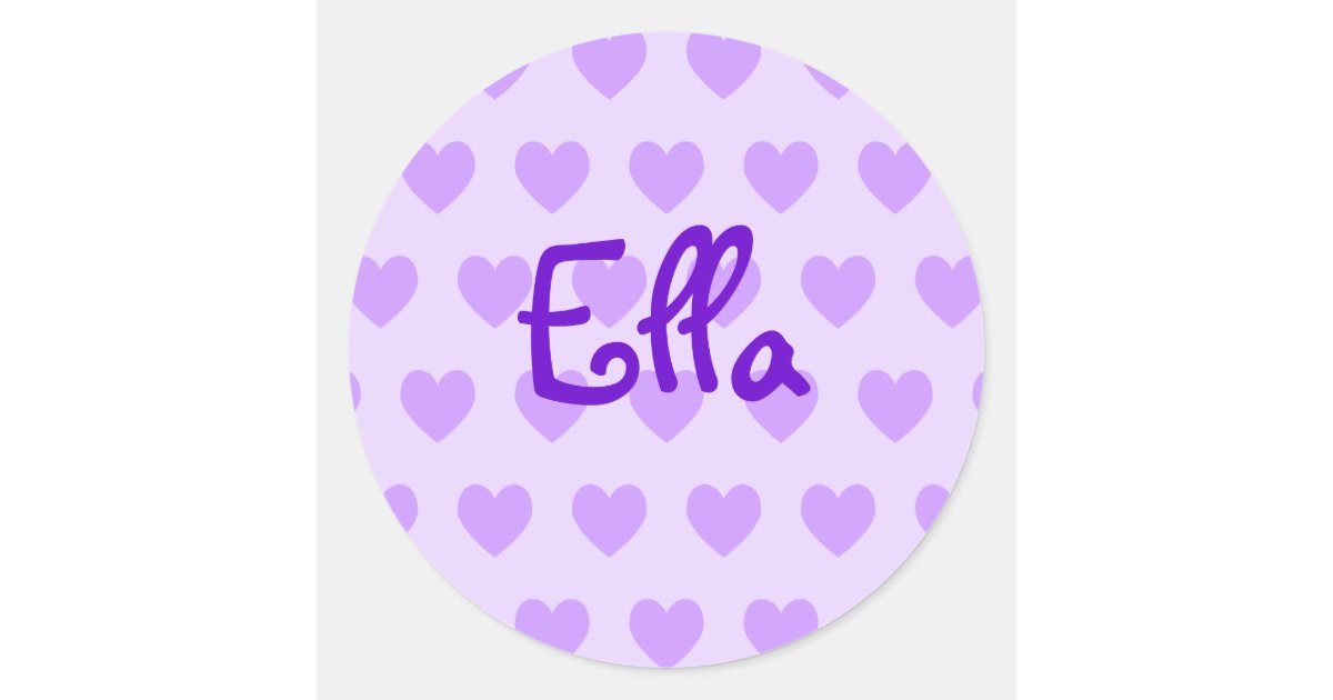 Ella in Purple Classic Round Sticker | Zazzle