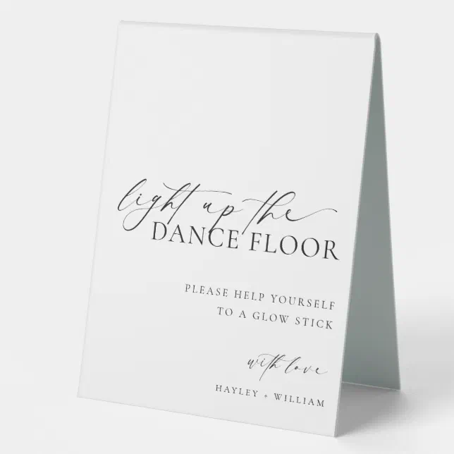 Ellesmere Light Up The Dance Floor Glow Stick Sign | Zazzle