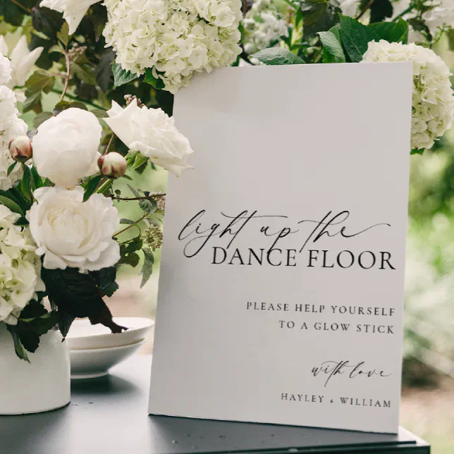 Ellesmere Light Up The Dance Floor Glow Stick Sign | Zazzle