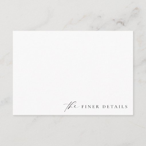 Ellesmere Minimalist Finer Details Enclosure Card | Zazzle
